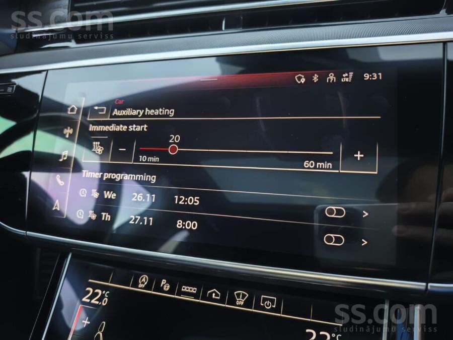 Zils Audi A8 2022 Tallina, ar dzinēja tilpumu 3.00 L un nobraukumu 74 tūkst. km par 51500 €, foto 21 vietnē AUTOMOTO.COM.LV