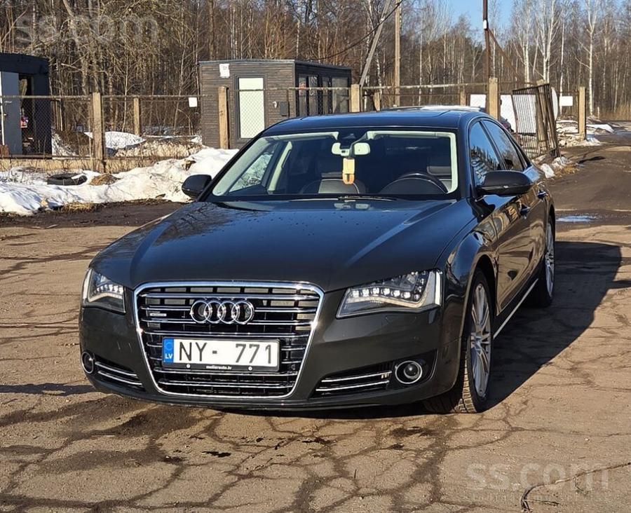 Brown Audi A8 2011 in Daugavpils, with an engine capacity of 3.00 L and mileage of 270 thousand km for 14500 €, photo 1 on AUTOMOTO.COM.LV