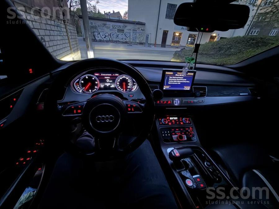 Brown Audi A8 2012 in Riga, with an engine capacity of 4.20 L and mileage of 309 thousand km for 21000 €, photo 16 on AUTOMOTO.COM.LV
