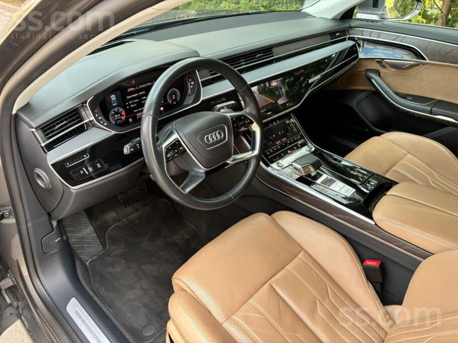 Brown Audi A8 2021 in Riga, with an engine capacity of 3.00 L and mileage of 180 thousand km for 37450 €, photo 9 on AUTOMOTO.COM.LV