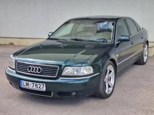 Zaļš Audi A8 1999 Ogre, ar dzinēja tilpumu 2.50 L un nobraukumu 423 tūkst. km par 3150 €, foto  vietnē AUTOMOTO.COM.LV