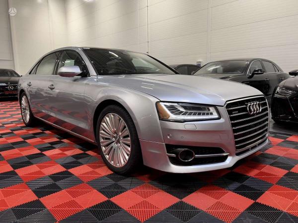 Grey Audi A8 2015 in Vilnius, with an engine capacity of 2.99 L and mileage of 221 thousand km for 21490 €, photo 4 on AUTOMOTO.COM.LV