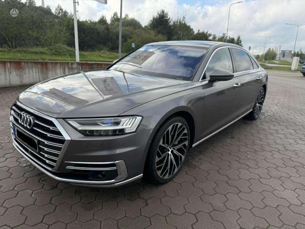 Grey Audi A8 2017 in Vilnius, with an engine capacity of 3.00 L and mileage of 155 thousand km for 37500 €, photo 1 on AUTOMOTO.COM.LV