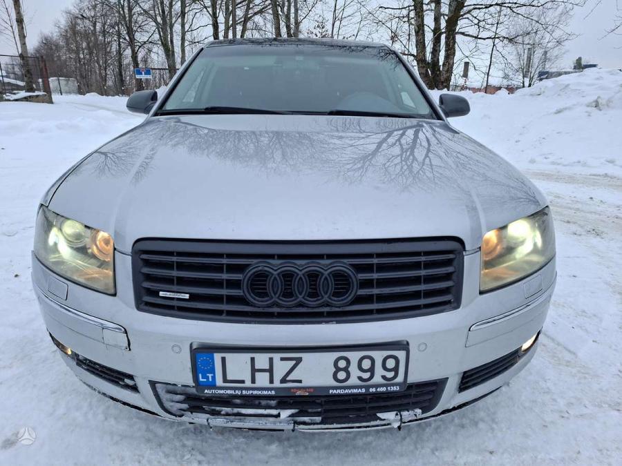 Grey Audi A8 2004 in Plunge, with an engine capacity of 3.00 L and mileage of 422 thousand km for 2750 €, photo 7 on AUTOMOTO.COM.LV