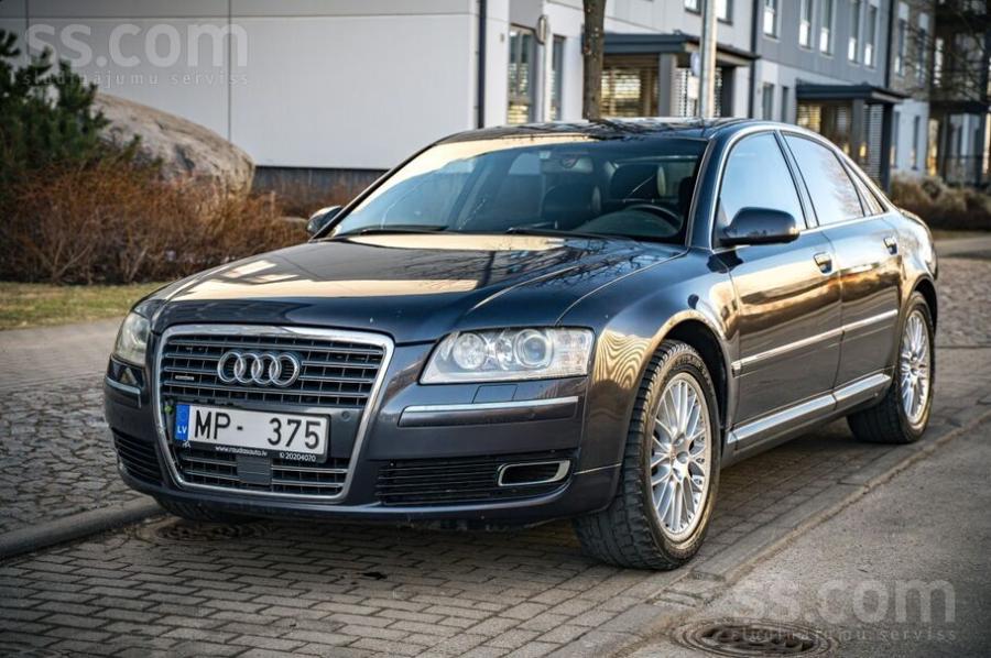 Grey Audi A8 2005 in Riga, with an engine capacity of 4.20 L and mileage of 0 thousand km for 2590 €, photo 1 on AUTOMOTO.COM.LV