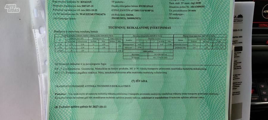 Серый Ауди А8 2007 в Вильнюс, объемом двигателя 3.00 л и пробегом 332 тыс. км за 4700 €, фото 21 на AUTOMOTO.COM.LV