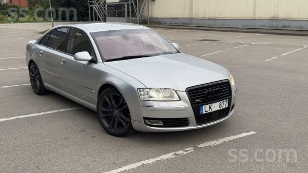 Pelēks Audi A8 2007 Rīga, ar dzinēja tilpumu 4.20 L un nobraukumu 417 tūkst. km par 6800 €, foto 4 vietnē AUTOMOTO.COM.LV