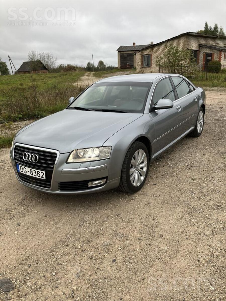 Pelēks Audi A8 2008 Ludza, ar dzinēja tilpumu 4.20 L un nobraukumu 445 tūkst. km par 6550 €, foto 1 vietnē AUTOMOTO.COM.LV