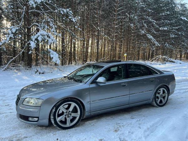 Grey Audi A8 2008 in Vilnius, with an engine capacity of 4.20 L and mileage of 249 thousand km for 5690 €, photo 6 on AUTOMOTO.COM.LV