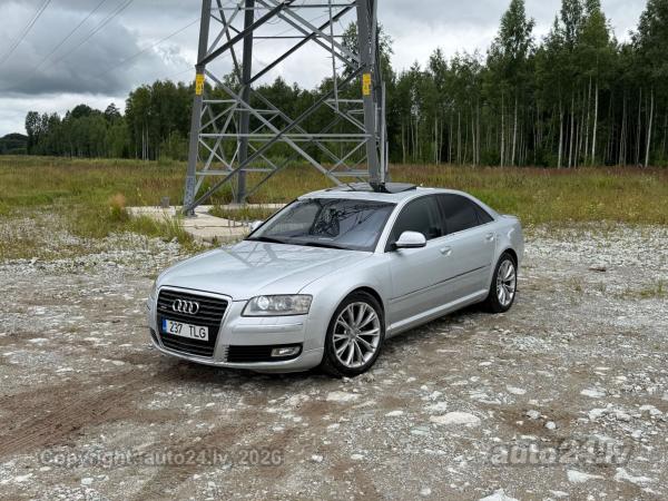 Pelēks Audi A8 2008 Mustvē, ar dzinēja tilpumu 4.20 L un nobraukumu 370 tūkst. km par 4499 €, foto 1 vietnē AUTOMOTO.COM.LV