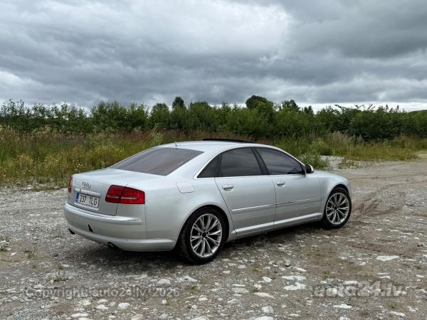 Pelēks Audi A8 2008 Mustvē, ar dzinēja tilpumu 4.20 L un nobraukumu 370 tūkst. km par 4499 €, foto 5 vietnē AUTOMOTO.COM.LV