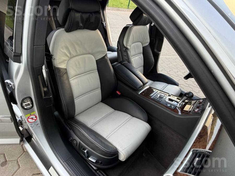 Grey Audi A8 2009 in Riga, with an engine capacity of 3.00 L and mileage of 0 thousand km for 7950 €, photo 13 on AUTOMOTO.COM.LV