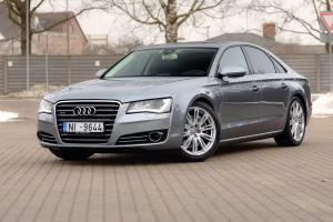 Grey Audi A8 2010 in Jelgava, with an engine capacity of 4.20 L and mileage of 300 thousand km for 12900 €, photo  on AUTOMOTO.COM.LV