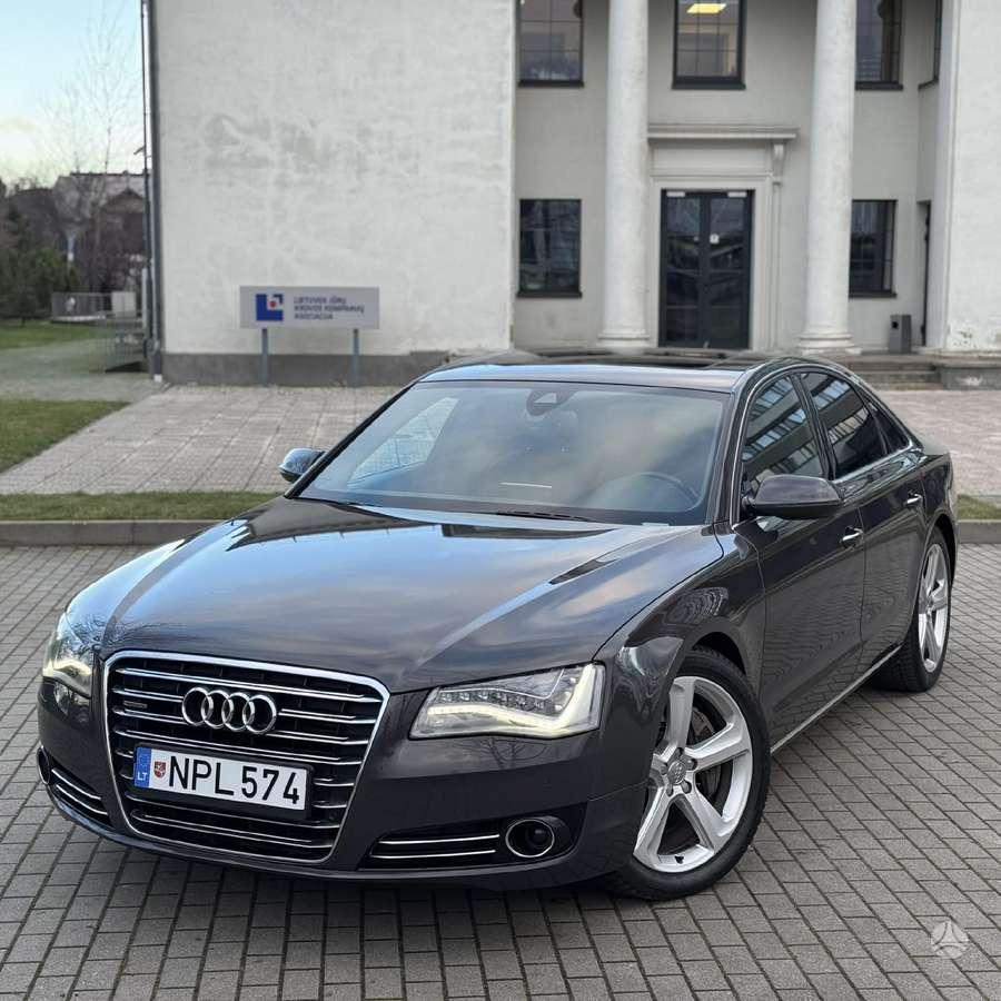 Grey Audi A8 2011 in Klaipeda, with an engine capacity of 4.13 L and mileage of 287 thousand km for 14700 €, photo 1 on AUTOMOTO.COM.LV
