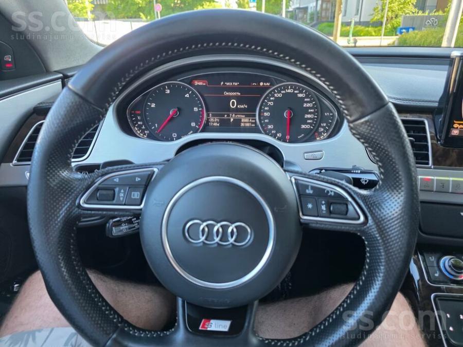 Pelēks Audi A8 2011 Rīga, ar dzinēja tilpumu 3.00 L un nobraukumu 352 tūkst. km par 12500 €, foto 16 vietnē AUTOMOTO.COM.LV