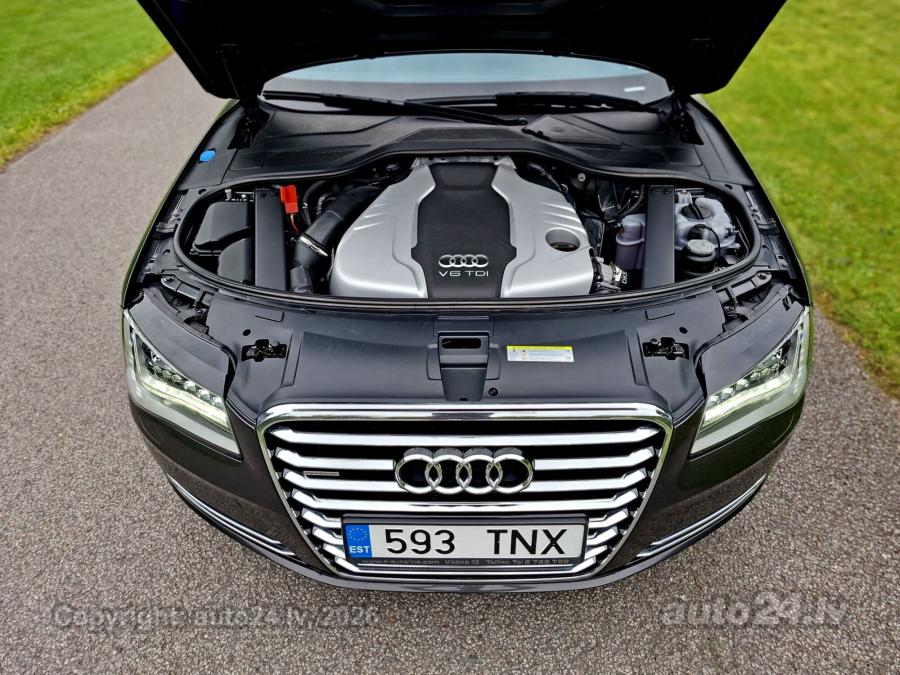 Grey Audi A8 2013 in Tallinn, with an engine capacity of 3.00 L and mileage of 188 thousand km for 17900 €, photo 30 on AUTOMOTO.COM.LV