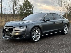 Pelēks Audi A8 2014 Ukmergė, ar dzinēja tilpumu 4.13 L un nobraukumu 295 tūkst. km par 8300 €, foto  vietnē AUTOMOTO.COM.LV