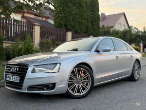 Pelēks Audi A8 2014 Viļņa, ar dzinēja tilpumu 4.13 L un nobraukumu 280 tūkst. km par 11950 €, foto  vietnē AUTOMOTO.COM.LV