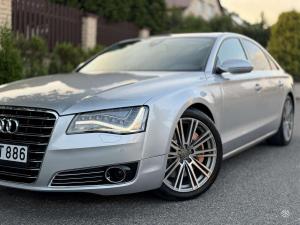 Grey Audi A8 2014 in Vilnius, with an engine capacity of 4.13 L and mileage of 280 thousand km for 11950 €, photo 7 on AUTOMOTO.COM.LV