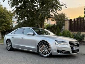 Grey Audi A8 2014 in Vilnius, with an engine capacity of 4.13 L and mileage of 280 thousand km for 11950 €, photo 32 on AUTOMOTO.COM.LV