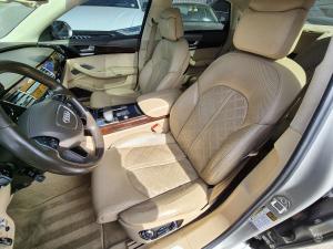 Grey Audi A8 2016 in Vilnius, with an engine capacity of 3.99 L and mileage of 163 thousand km for 9900 €, photo 9 on AUTOMOTO.COM.LV