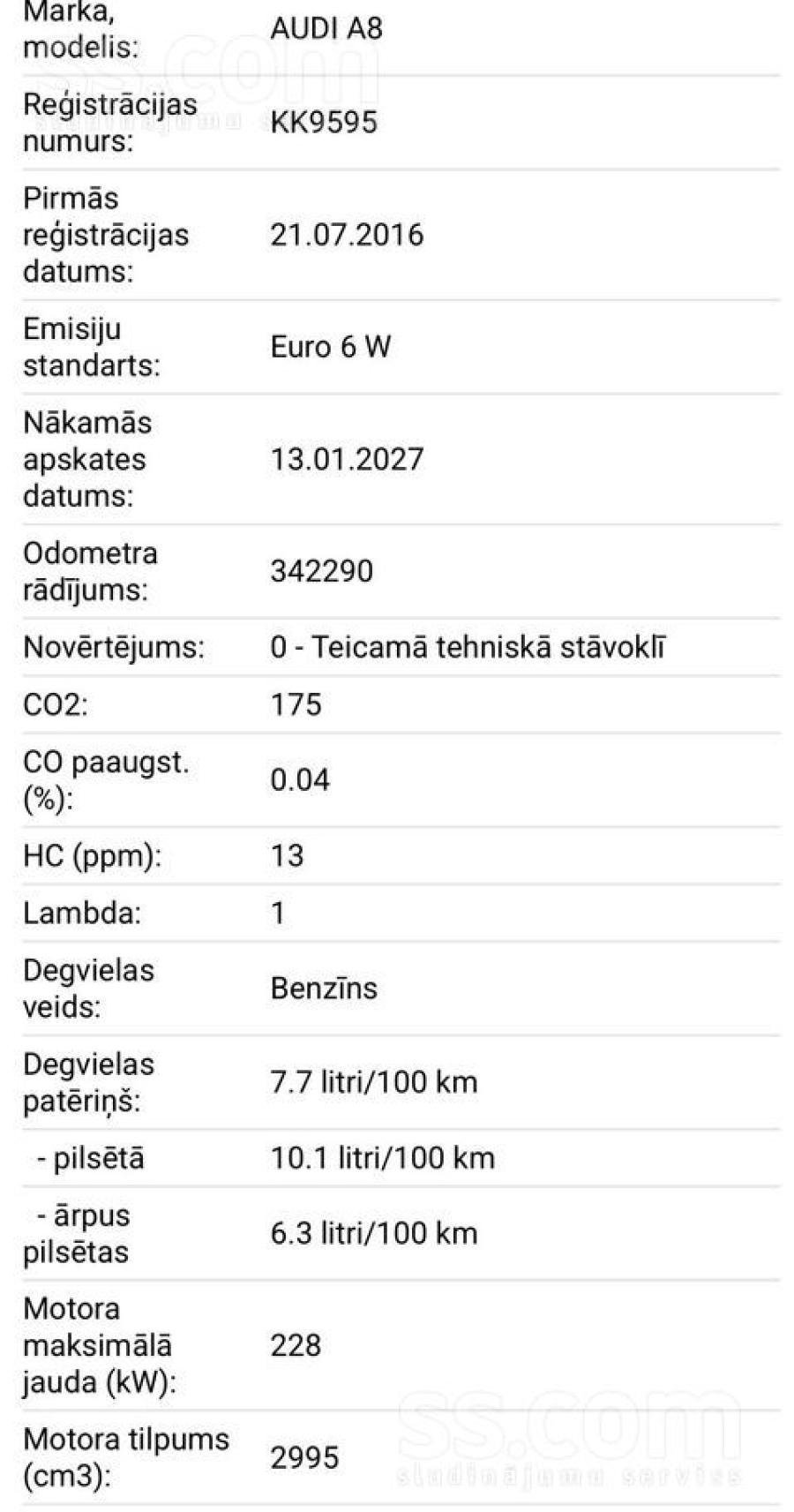 Pelēks Audi A8 2016 Rīga, ar dzinēja tilpumu 3.00 L un nobraukumu 360 tūkst. km par 13500 €, foto 33 vietnē AUTOMOTO.COM.LV