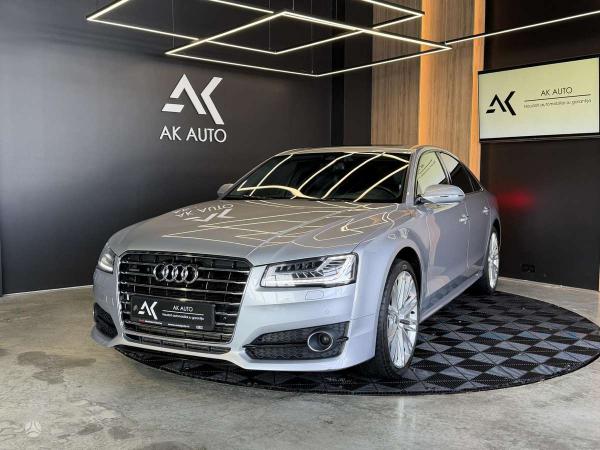 Grey Audi A8 2017 in Kaunas, with an engine capacity of 2.97 L and mileage of 134 thousand km for 28990 €, photo 5 on AUTOMOTO.COM.LV