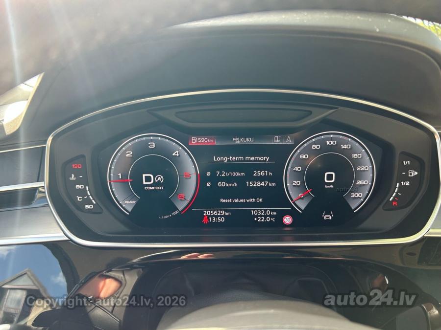 Grey Audi A8 2017 in Tallinn, with an engine capacity of 3.00 L and mileage of 206 thousand km for 29500 €, photo 12 on AUTOMOTO.COM.LV