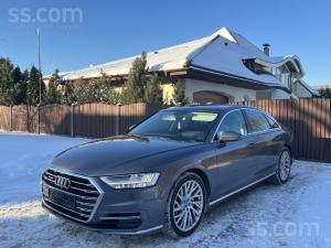 Grey Audi A8 2018 in Riga, with an engine capacity of 3.00 L and mileage of 262 thousand km for 37500 €, photo  on AUTOMOTO.COM.LV
