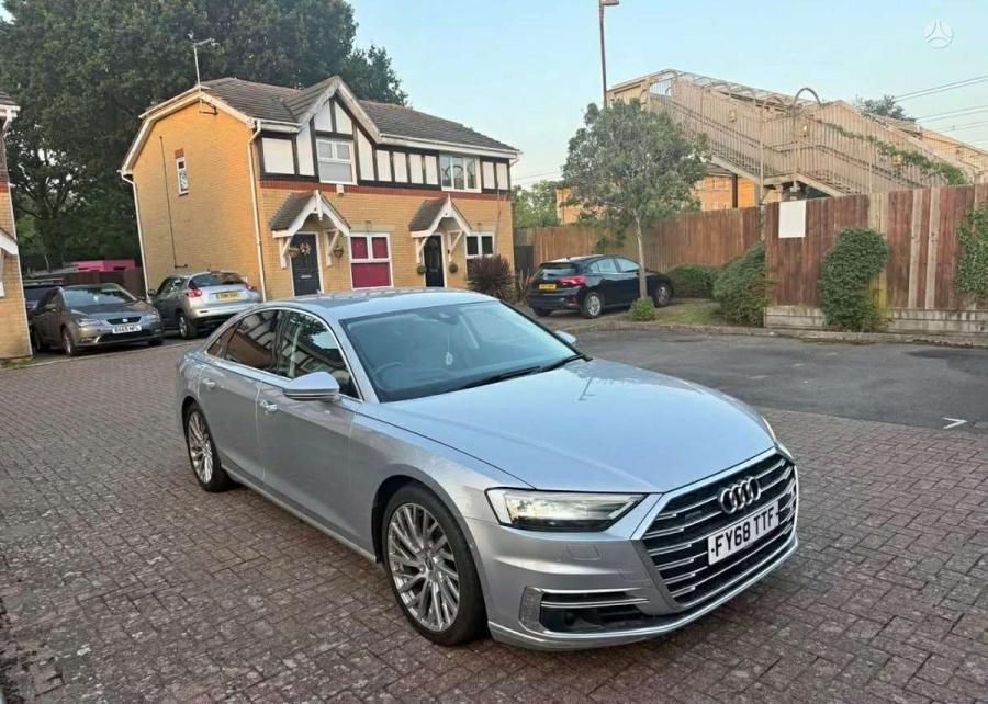 Grey Audi A8 2018 in Telschi, with an engine capacity of 2.97 L and mileage of 105 thousand km for 15000 €, photo 1 on AUTOMOTO.COM.LV