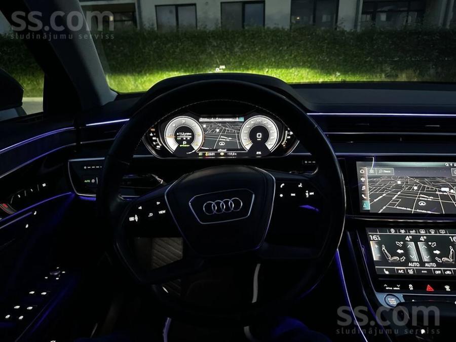 Pelēks Audi A8 2018 Rīga, ar dzinēja tilpumu 3.00 L un nobraukumu 265 tūkst. km par 34200 €, foto 17 vietnē AUTOMOTO.COM.LV