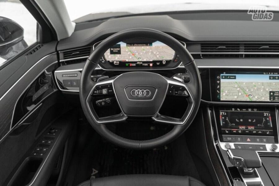 Pelēks Audi A8 2023 Viļņa, ar dzinēja tilpumu 3.00 L un nobraukumu 51 tūkst. km par 52990 €, foto 24 vietnē AUTOMOTO.COM.LV