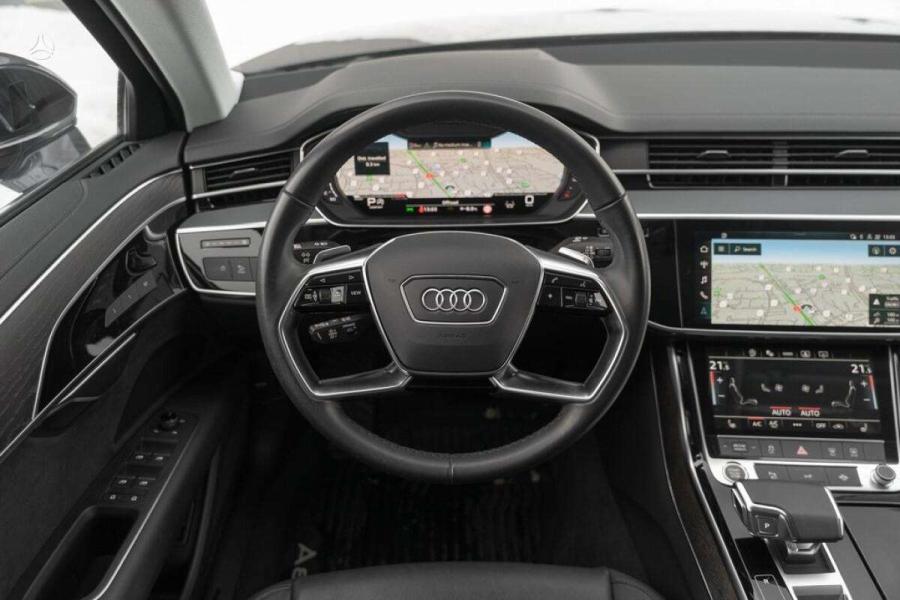 Pelēks Audi A8 2023 Viļņa, ar dzinēja tilpumu 3.00 L un nobraukumu 51 tūkst. km par 52990 €, foto 24 vietnē AUTOMOTO.COM.LV