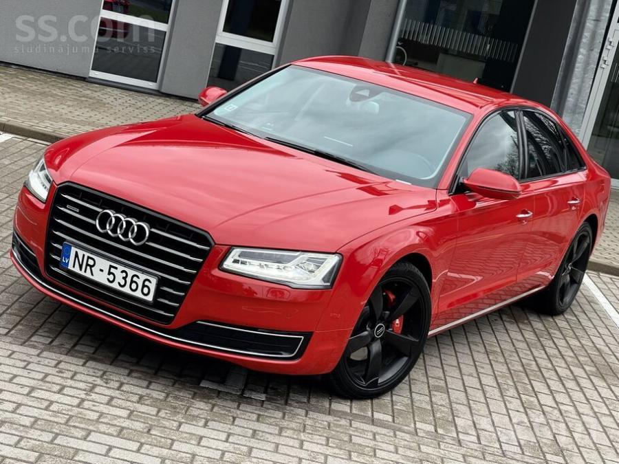 Red Audi A8 2014 in Jurmala, with an engine capacity of 3.00 L and mileage of 0 thousand km for 3950 €, photo 1 on AUTOMOTO.COM.LV