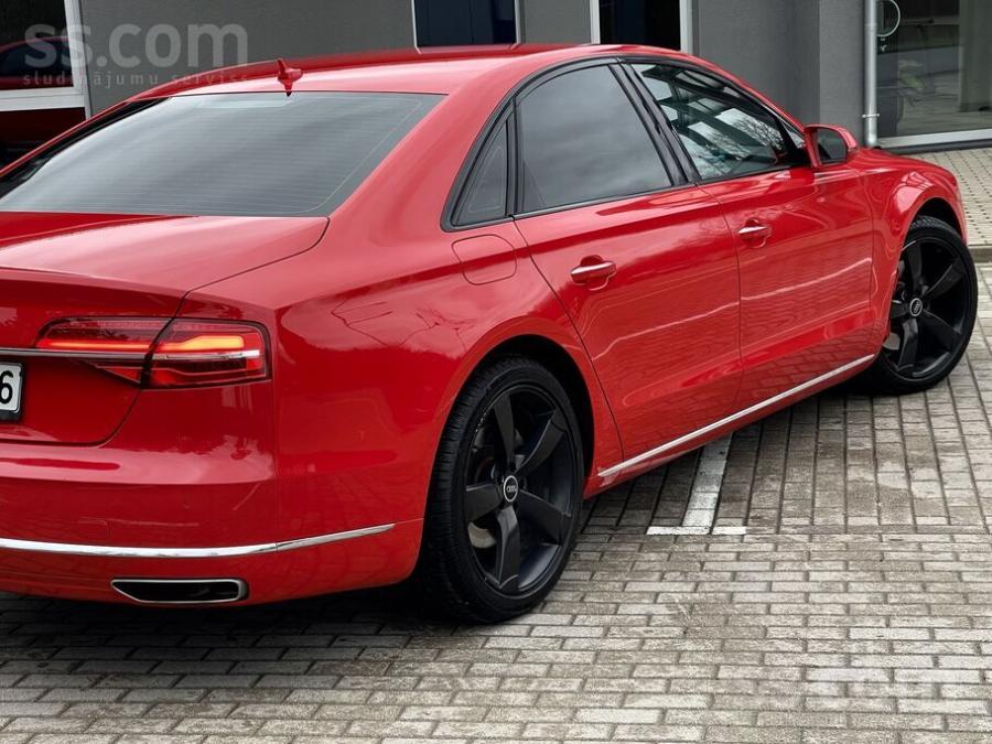 Red Audi A8 2014 in Jurmala, with an engine capacity of 3.00 L and mileage of 0 thousand km for 3950 €, photo 3 on AUTOMOTO.COM.LV