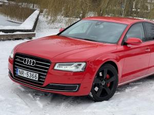 Red Audi A8 2014 in Riga, with an engine capacity of 3.00 L and mileage of 208 thousand km for 19350 €, photo 7 on AUTOMOTO.COM.LV