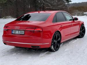 Red Audi A8 2014 in Riga, with an engine capacity of 3.00 L and mileage of 208 thousand km for 19350 €, photo 9 on AUTOMOTO.COM.LV