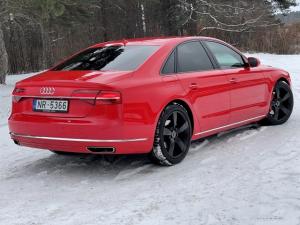 Red Audi A8 2014 in Riga, with an engine capacity of 3.00 L and mileage of 208 thousand km for 19350 €, photo 14 on AUTOMOTO.COM.LV