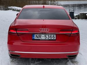 Red Audi A8 2014 in Riga, with an engine capacity of 3.00 L and mileage of 208 thousand km for 19350 €, photo 17 on AUTOMOTO.COM.LV