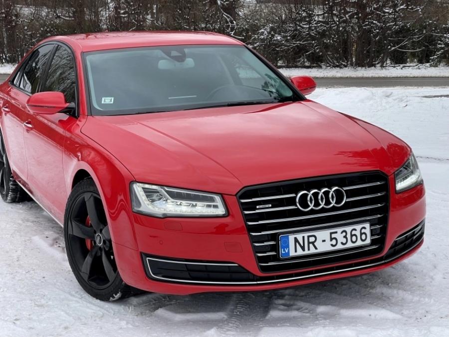 Red Audi A8 2014 in Riga, with an engine capacity of 3.00 L and mileage of 208 thousand km for 19350 €, photo 28 on AUTOMOTO.COM.LV
