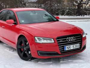 Red Audi A8 2014 in Riga, with an engine capacity of 3.00 L and mileage of 208 thousand km for 19350 €, photo 29 on AUTOMOTO.COM.LV