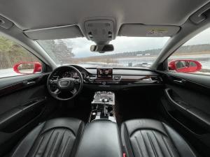 Red Audi A8 2014 in Riga, with an engine capacity of 3.00 L and mileage of 208 thousand km for 19350 €, photo 42 on AUTOMOTO.COM.LV