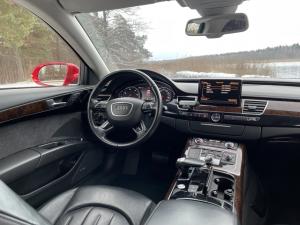 Red Audi A8 2014 in Riga, with an engine capacity of 3.00 L and mileage of 208 thousand km for 19350 €, photo 44 on AUTOMOTO.COM.LV