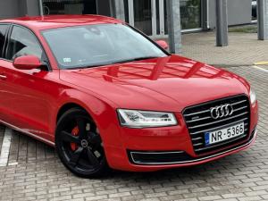 Red Audi A8 2014 in Riga, with an engine capacity of 3.00 L and mileage of 208 thousand km for 19350 €, photo 63 on AUTOMOTO.COM.LV