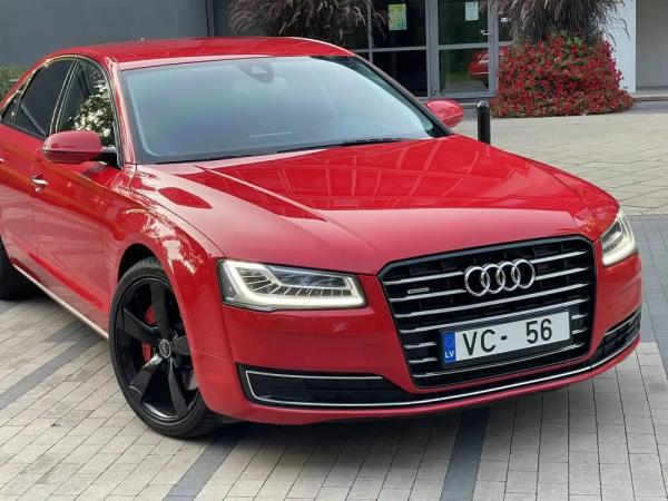 Red Audi A8 2014 in Jurmala, with an engine capacity of 3.00 L and mileage of 229 thousand km for 17650 €, photo 3 on AUTOMOTO.COM.LV