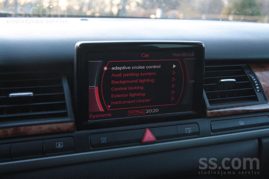 Audi A8 2008 in Riga, with an engine capacity of 3.00 L and mileage of 290 thousand km for 8100 €, photo 16 on AUTOMOTO.COM.LV