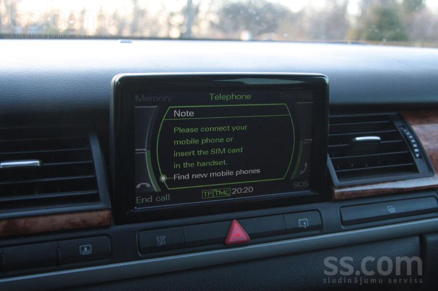 Audi A8 2008 in Riga, with an engine capacity of 3.00 L and mileage of 290 thousand km for 8100 €, photo 18 on AUTOMOTO.COM.LV