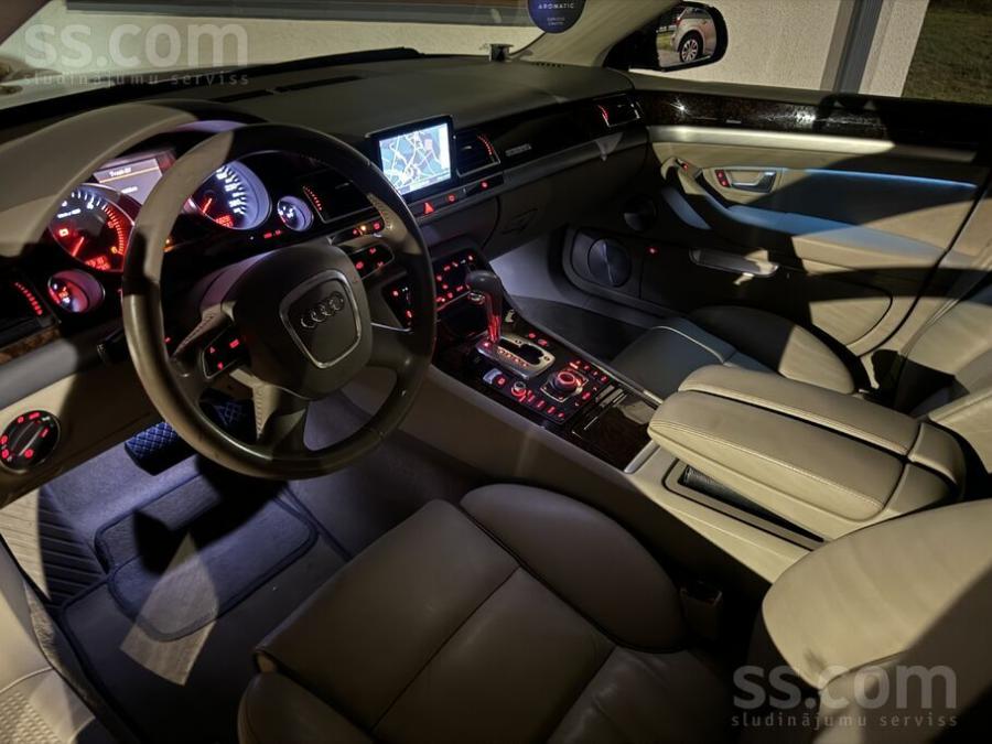Audi A8 2008 Rīga, ar dzinēja tilpumu 4.20 L un nobraukumu 198 tūkst. km par 7700 €, foto 26 vietnē AUTOMOTO.COM.LV