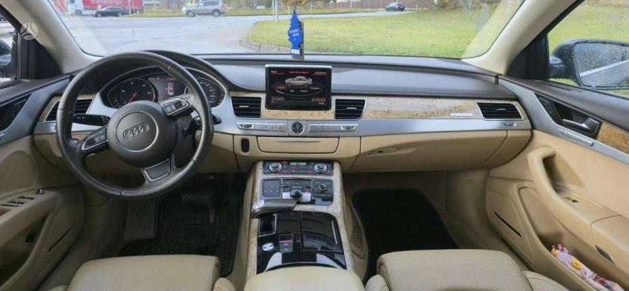 Audi A8 2010 in Panevezys, with an engine capacity of 4.13 L and mileage of 313 thousand km for 11300 €, photo 18 on AUTOMOTO.COM.LV