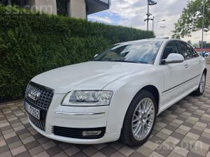 White Audi A8 2008 in Riga, with an engine capacity of 3.00 L and mileage of 0 thousand km for 8450 €, photo  on AUTOMOTO.COM.LV